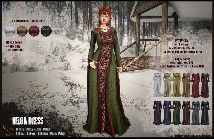Second Life Marketplace Rks Helga Dress Fatpack